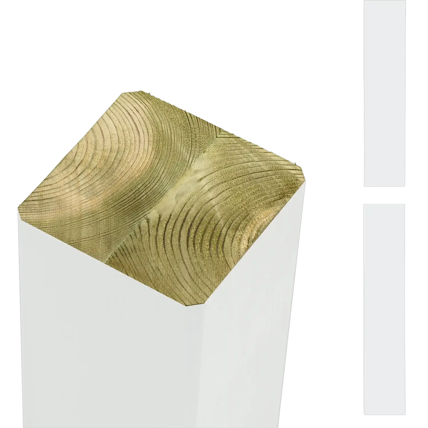 PLUS Omlimet stolpe/drager Hvid 9×9×298 cm