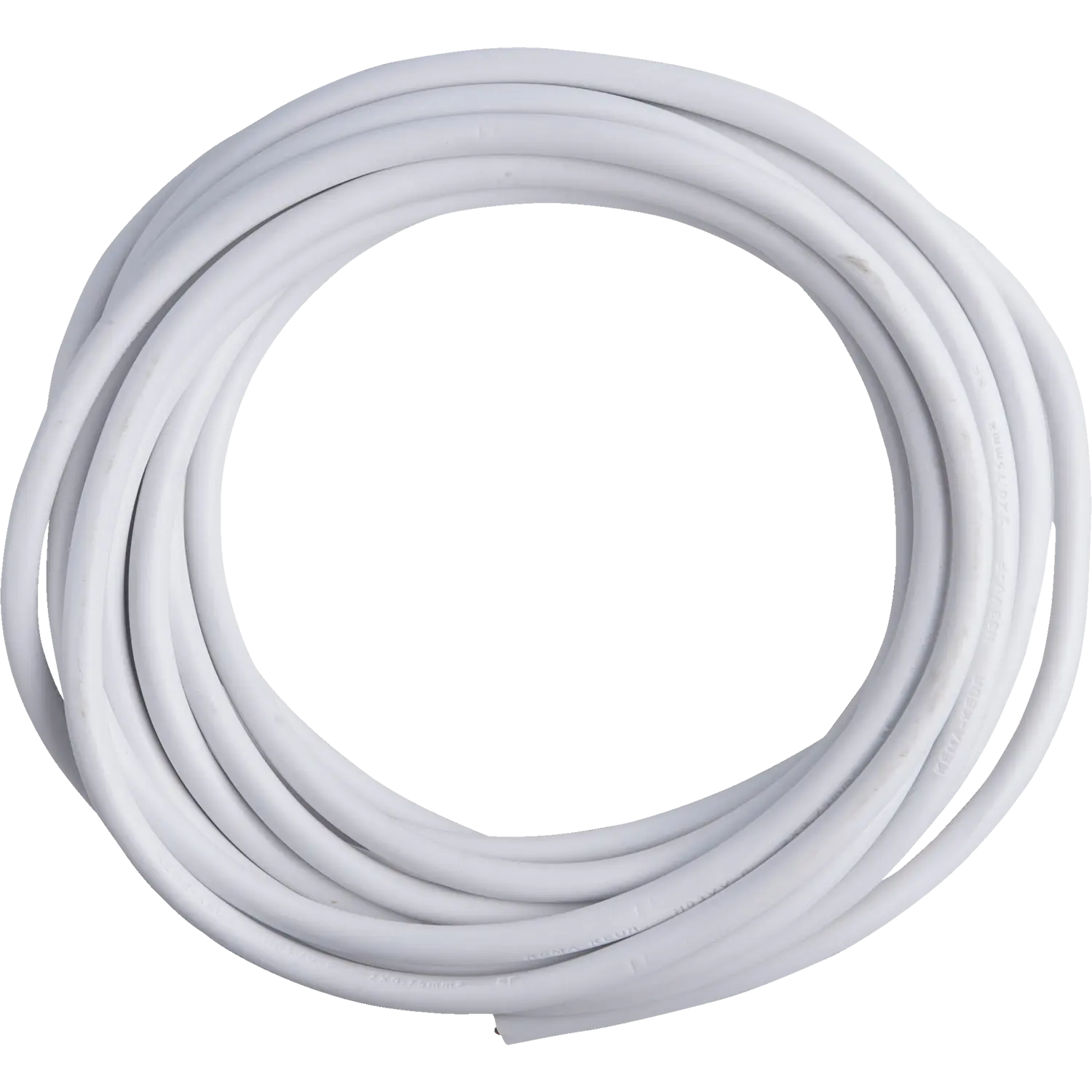 E-Line ledning rund 2x0,75 hvid 5 m