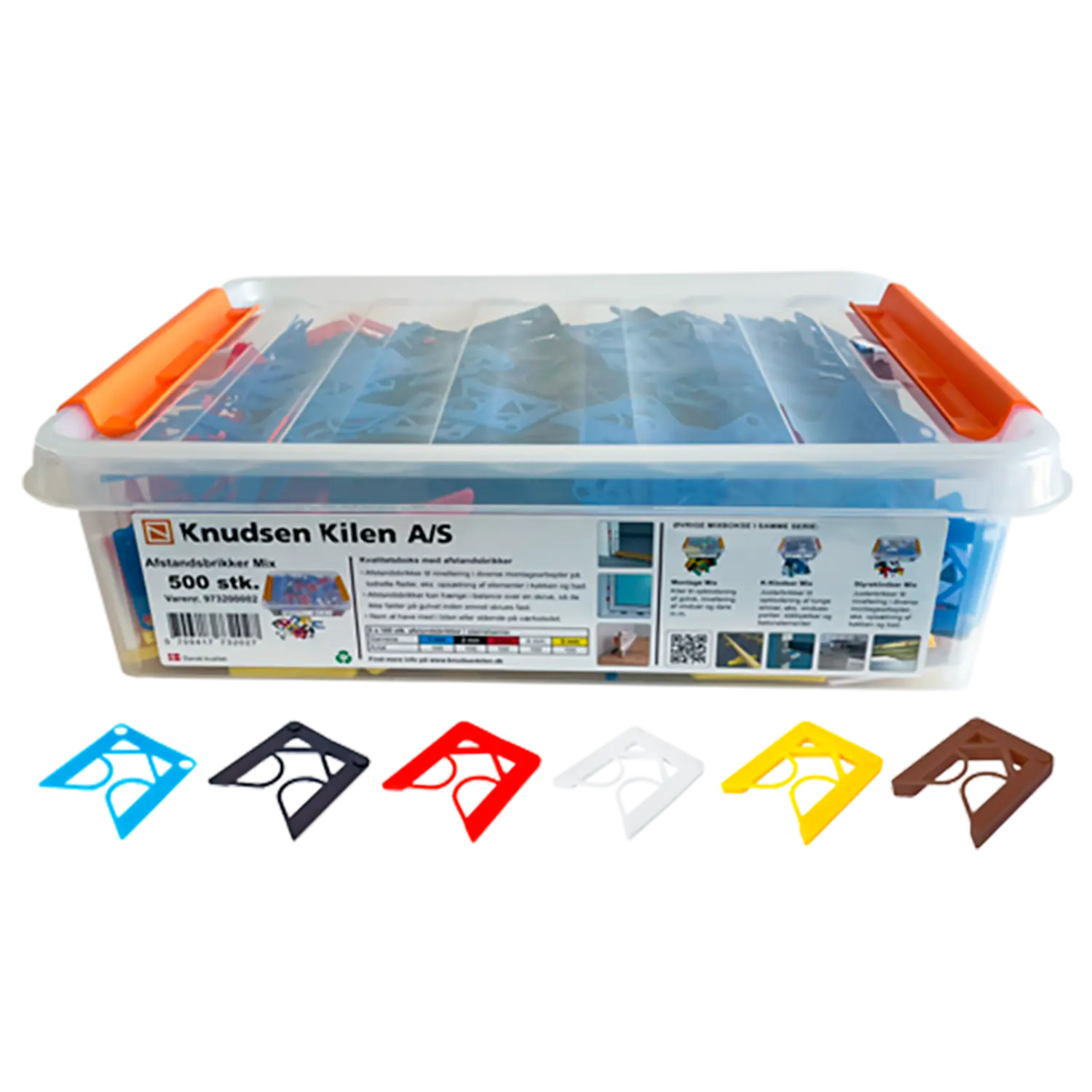 Knudsen Kilen afstandsbrikker mix 500 stk