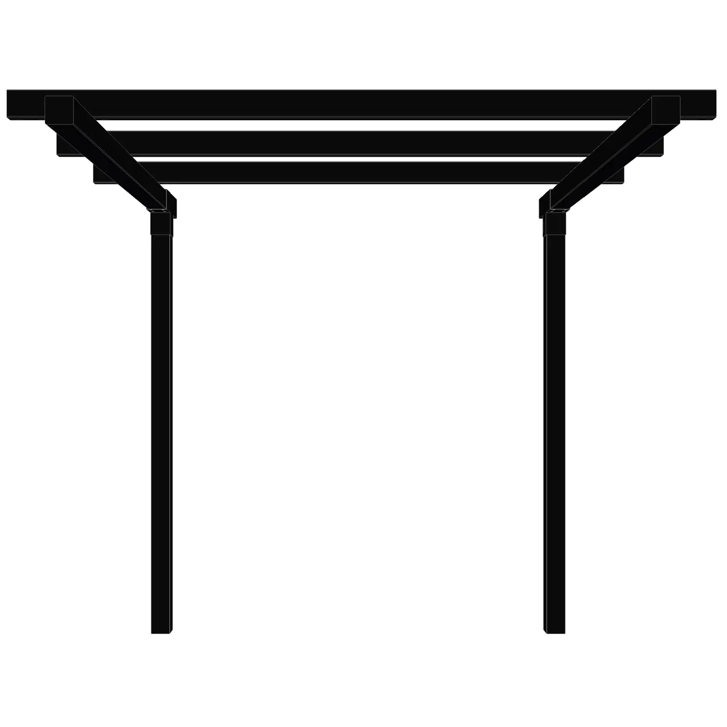 Plus pergola dobbelt forlængermodul sort Plus pergola dobbelt forlængermodul sort