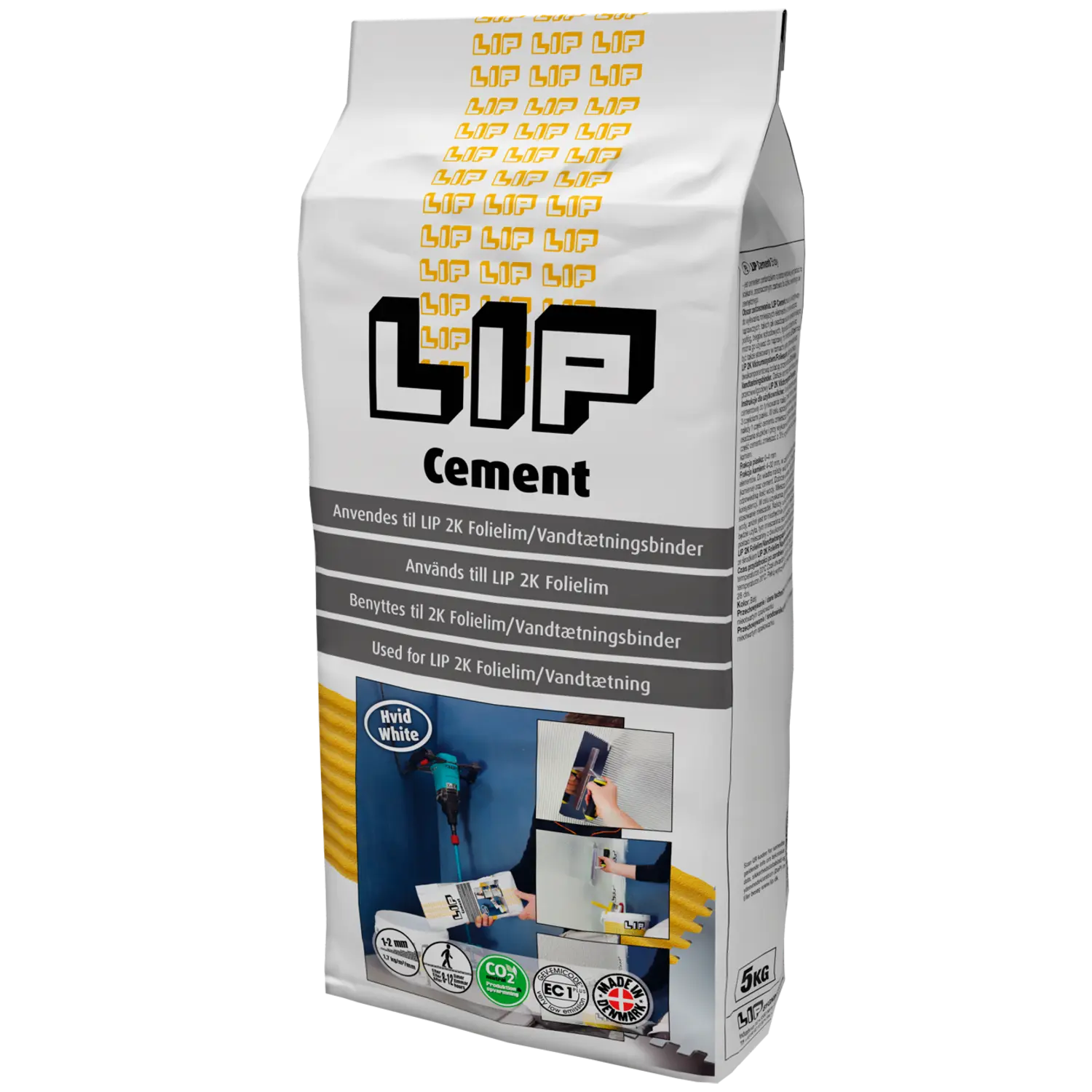 LIP cement, hvid, 5 kg
