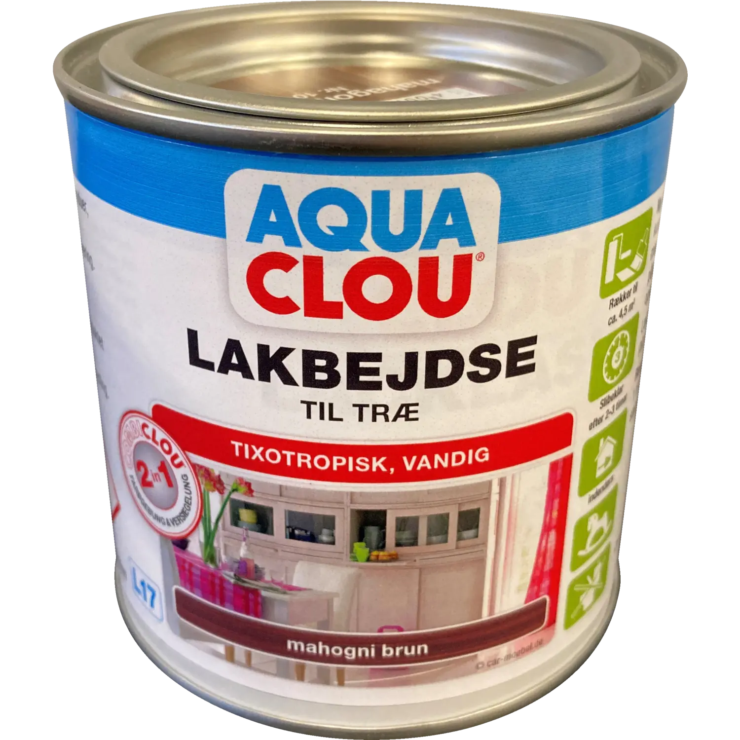 Clou Combi L17 lakbejdse mahony brun