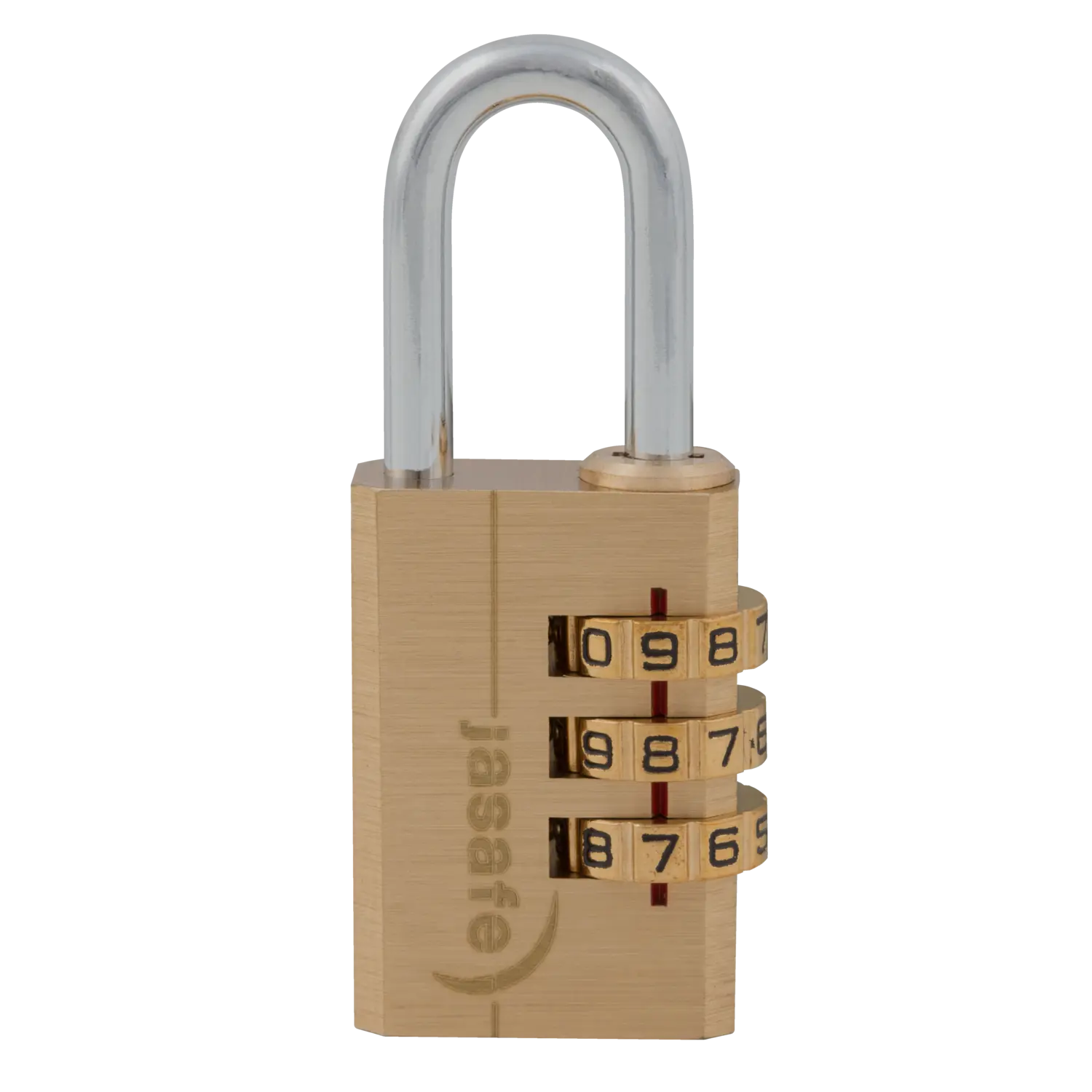 Jasafe hængelås 30 mm m/3 tal kode messing