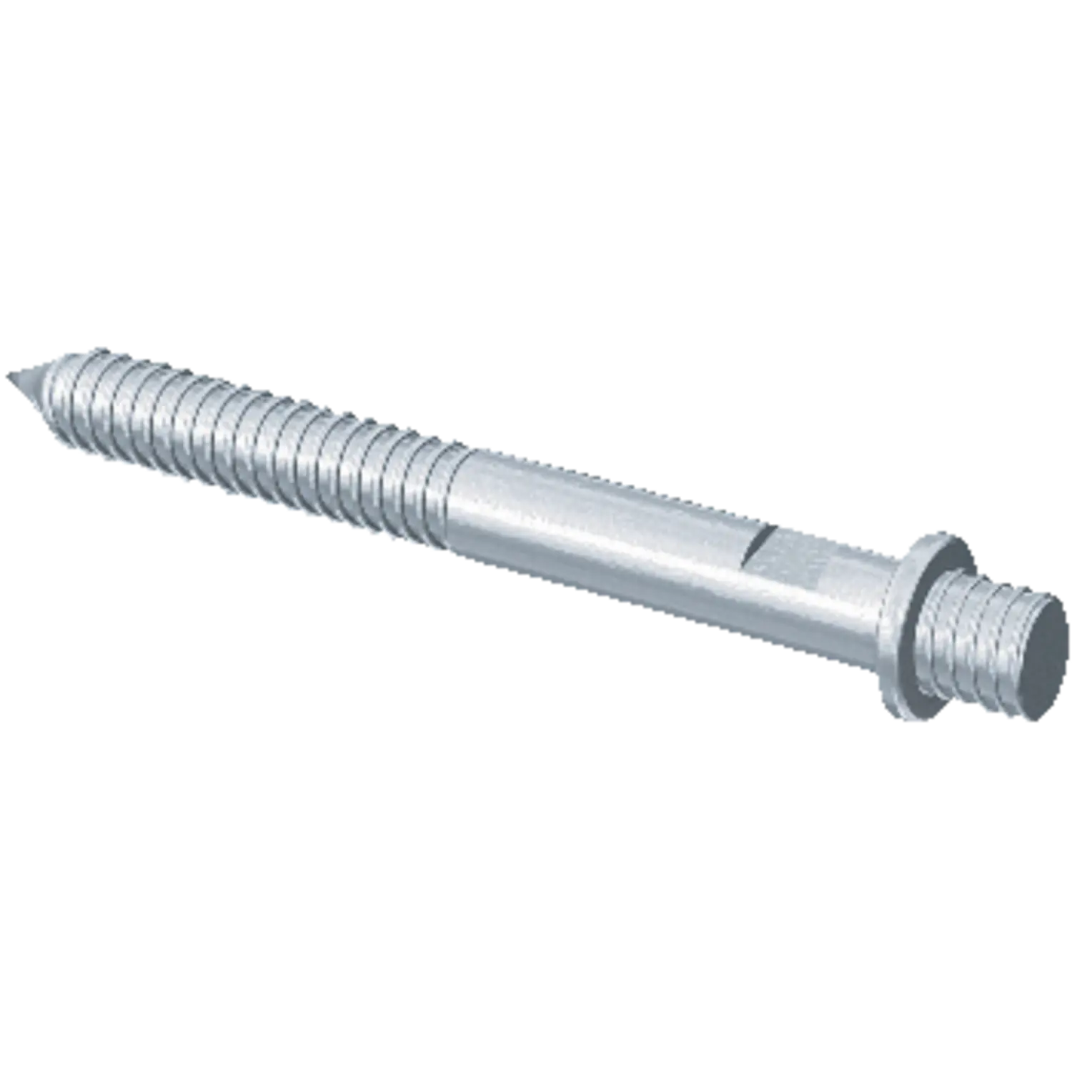 Rheinzink stift m/gevind forzinket stål 100 mm