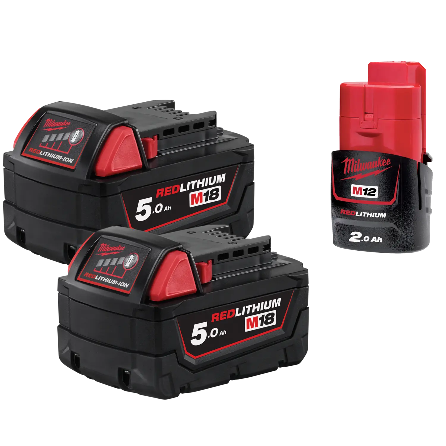 Milwaukee M18 B5 18V 5.0 Ah batterier 2 stk