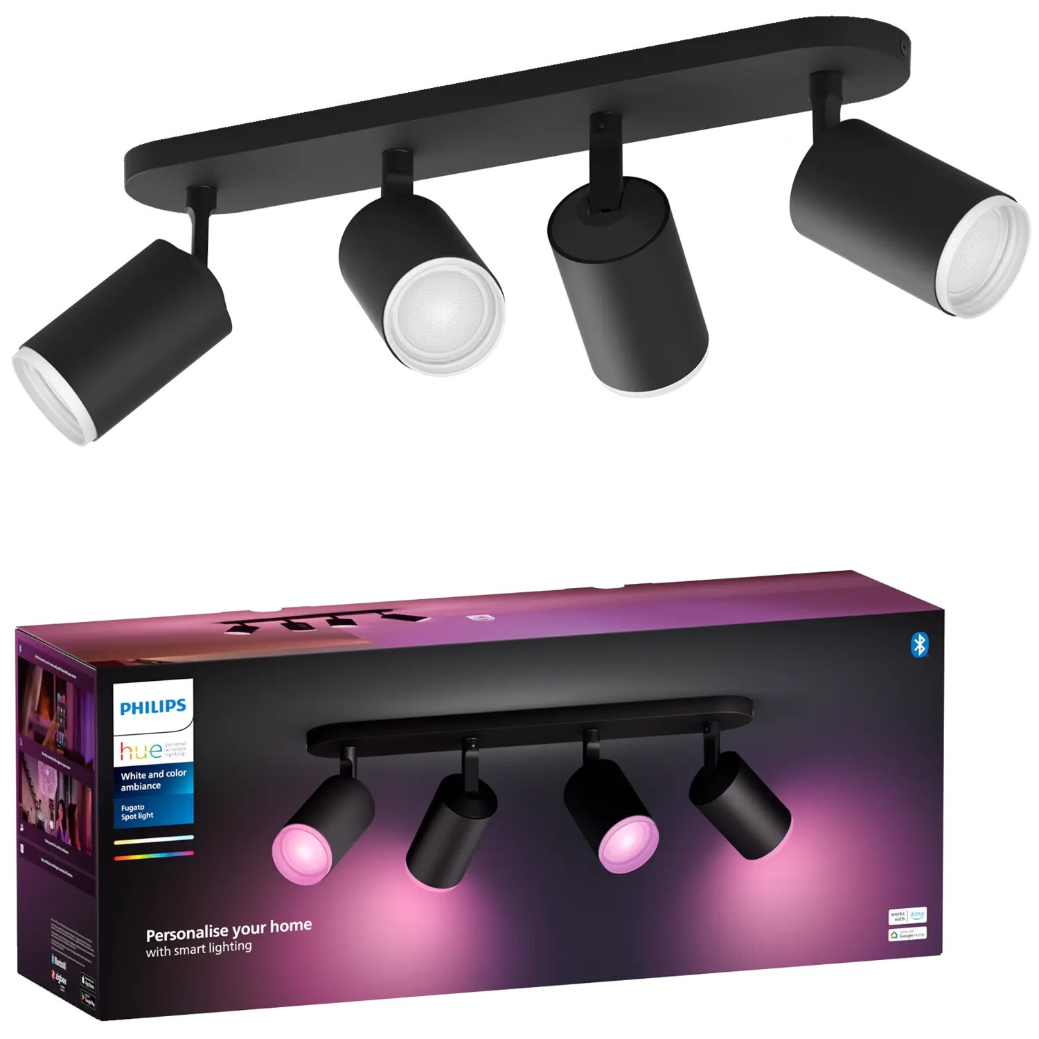 Philips Hue Fugato 4 spots sort