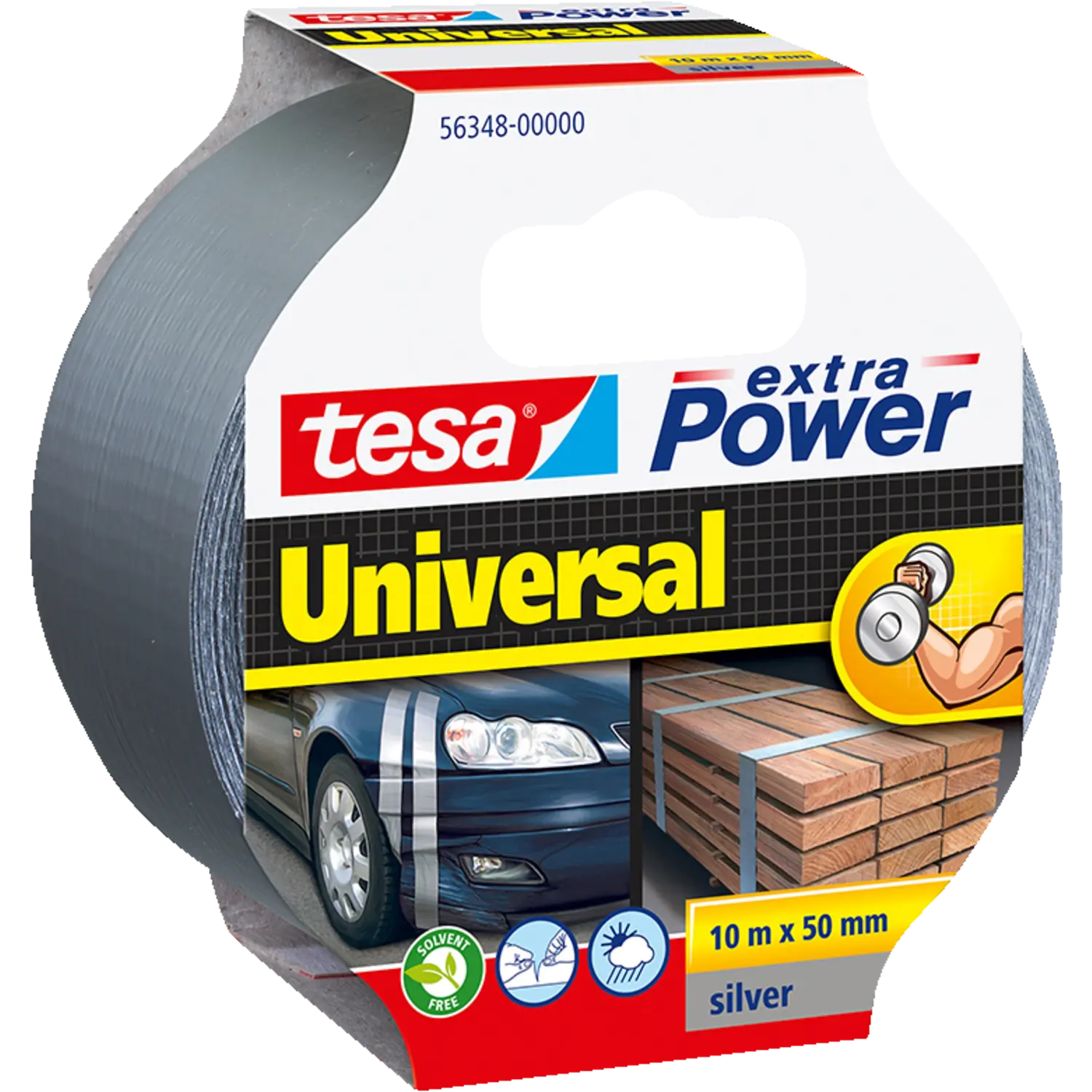 Tesa® extra Power Universal sølv 10 m x 50 mm