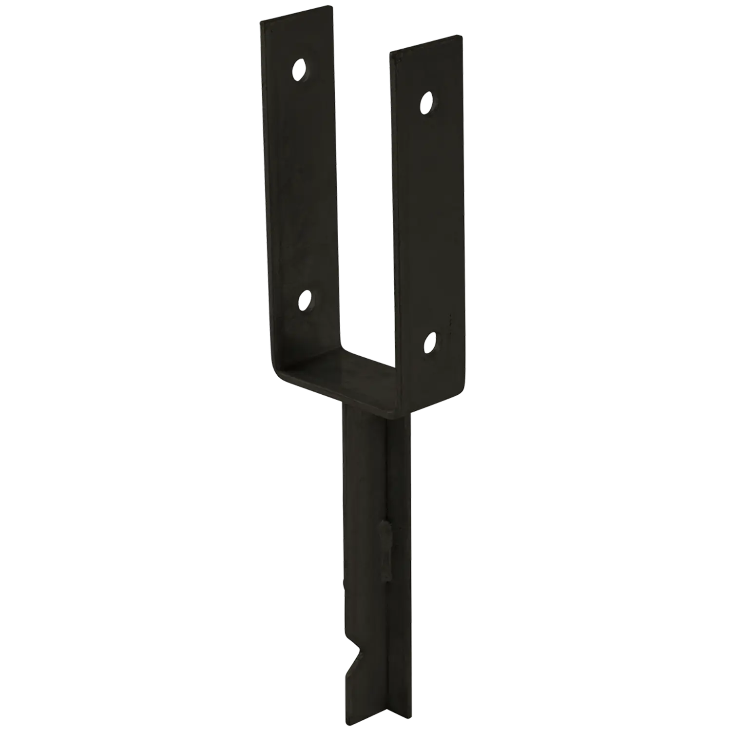 Plus U-stolpefod t/nedstøbning 9x9 cm sort