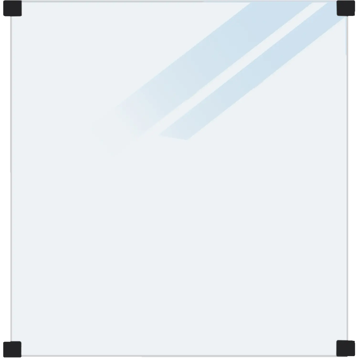 Plus glashegn t/rund stolpe 90x91 cm frosted