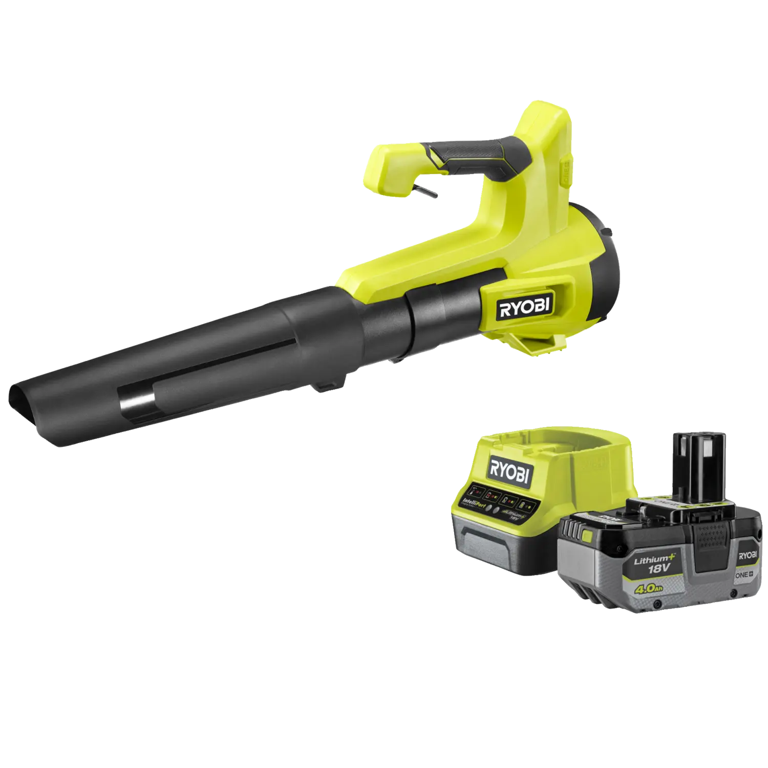 Ryobi RY18BLB-140 18V ONE+ løvblæser 4,0Ah batteri og lader