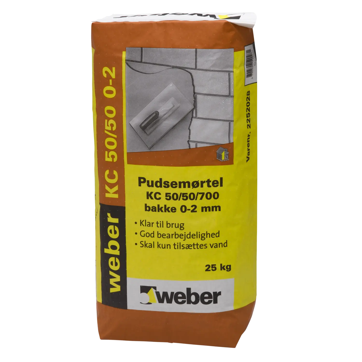 Weber Pudsemørtel sand KC 50/50/700 0-2 mm 25 kg
