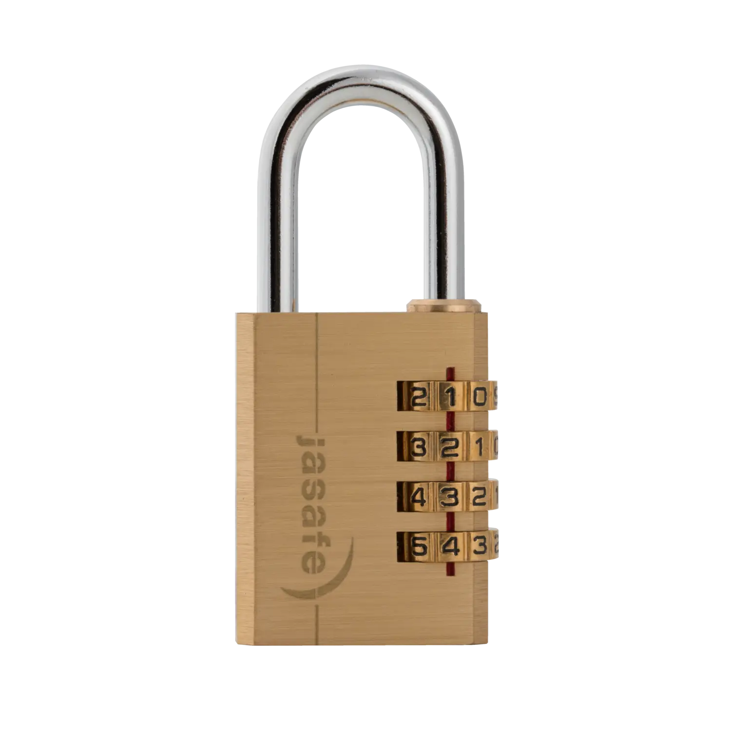 Jasafe hængelås 40 mm m/4 tal kode messing
