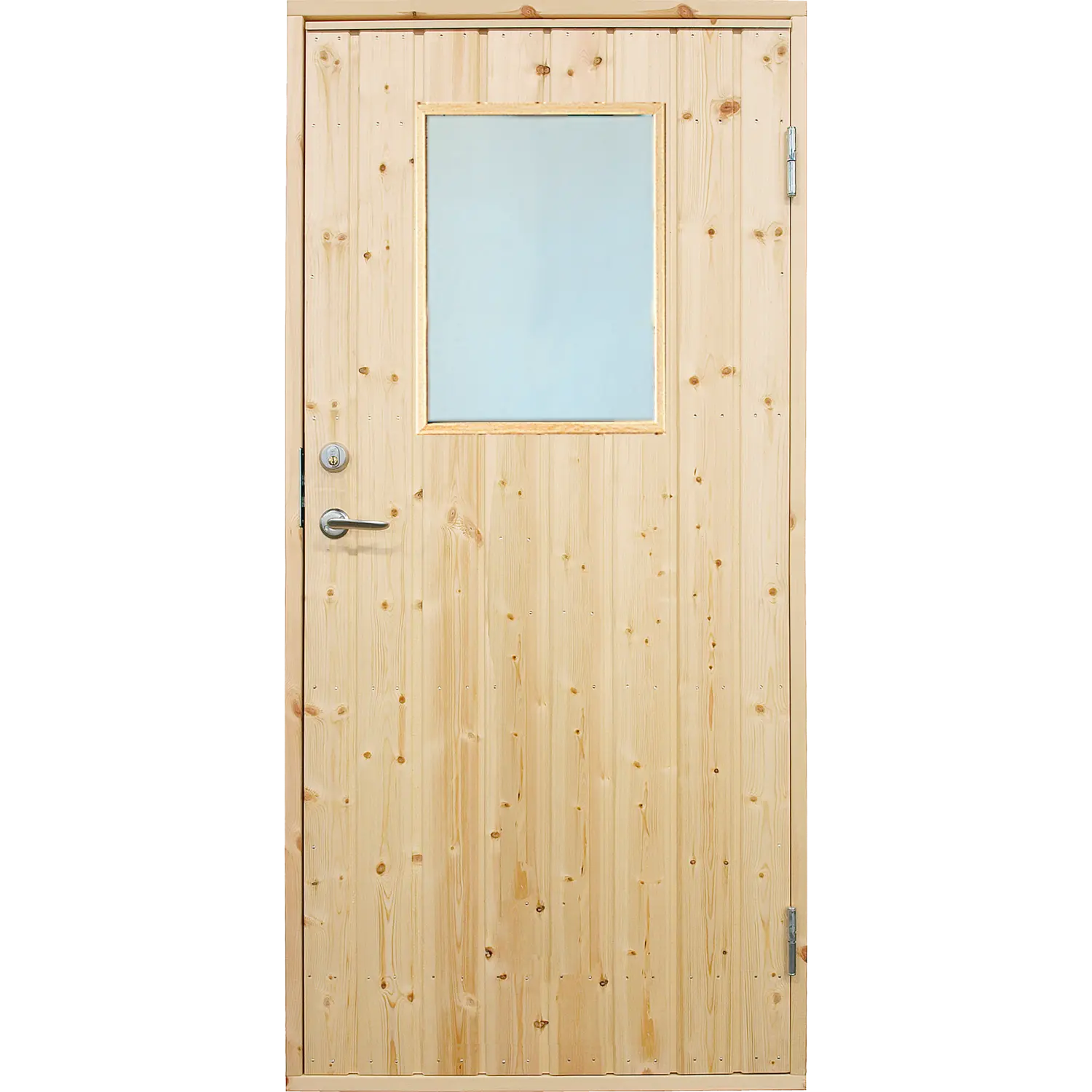 Plus udhusdør standard panel med vindue inkl. karm HU