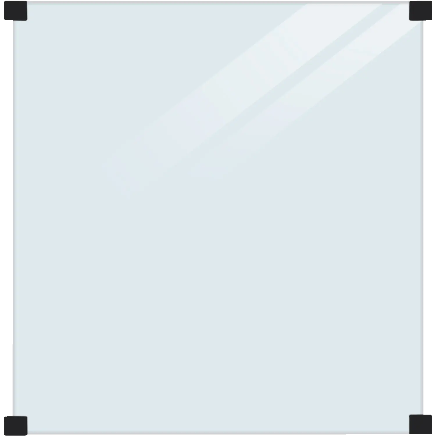 Plus glashegn t/rund stolpe 90x91 cm klart