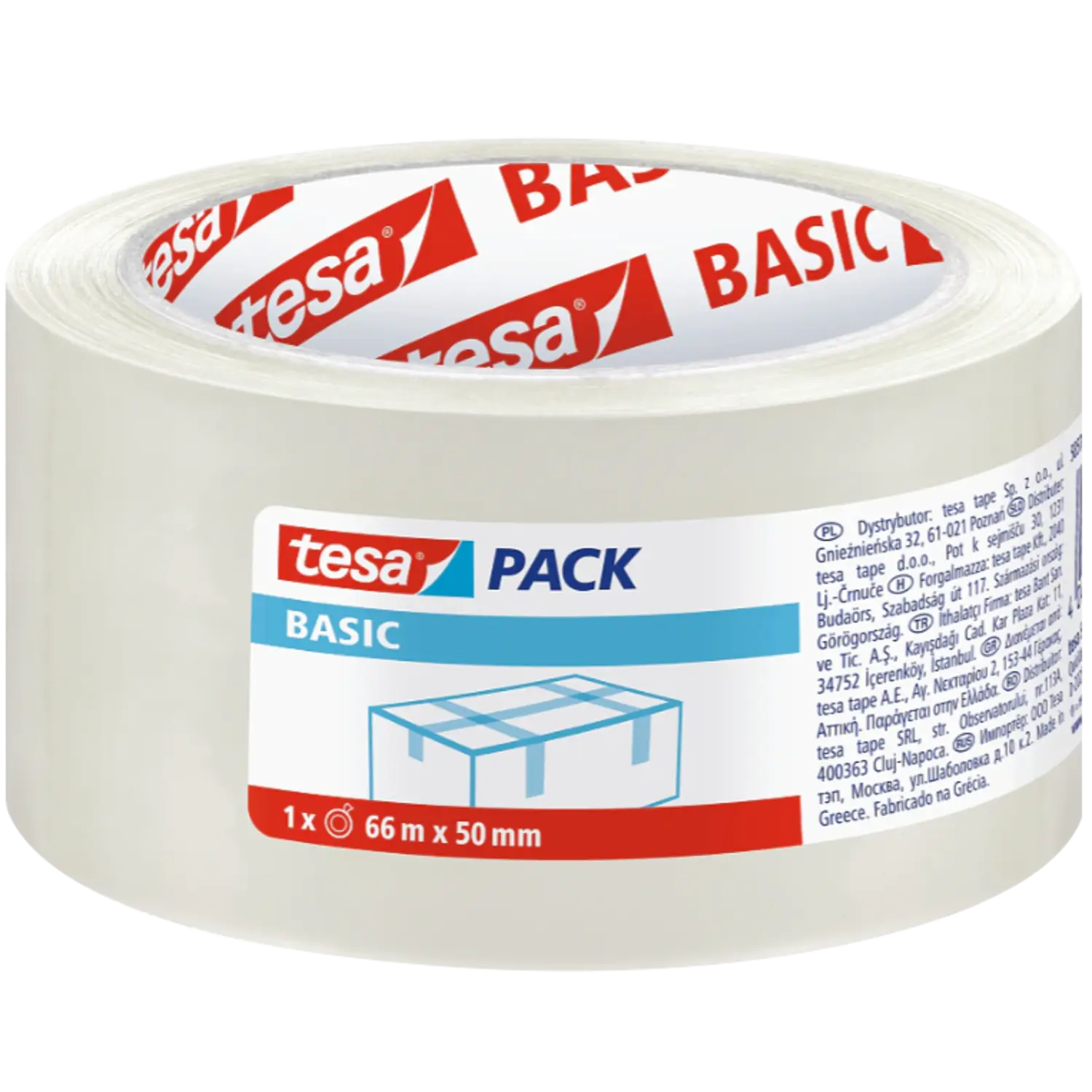 Tesa emballagetape transparent 66m x 50mm